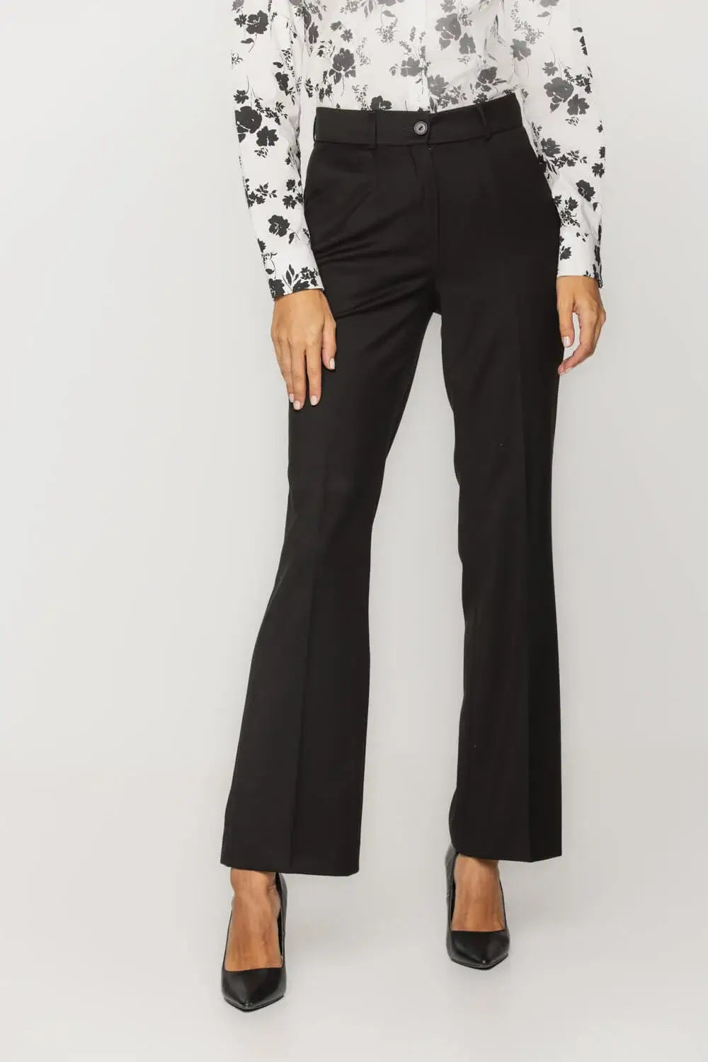 Black Flare Suit Pants | Elegance and Comfort | Bialcon